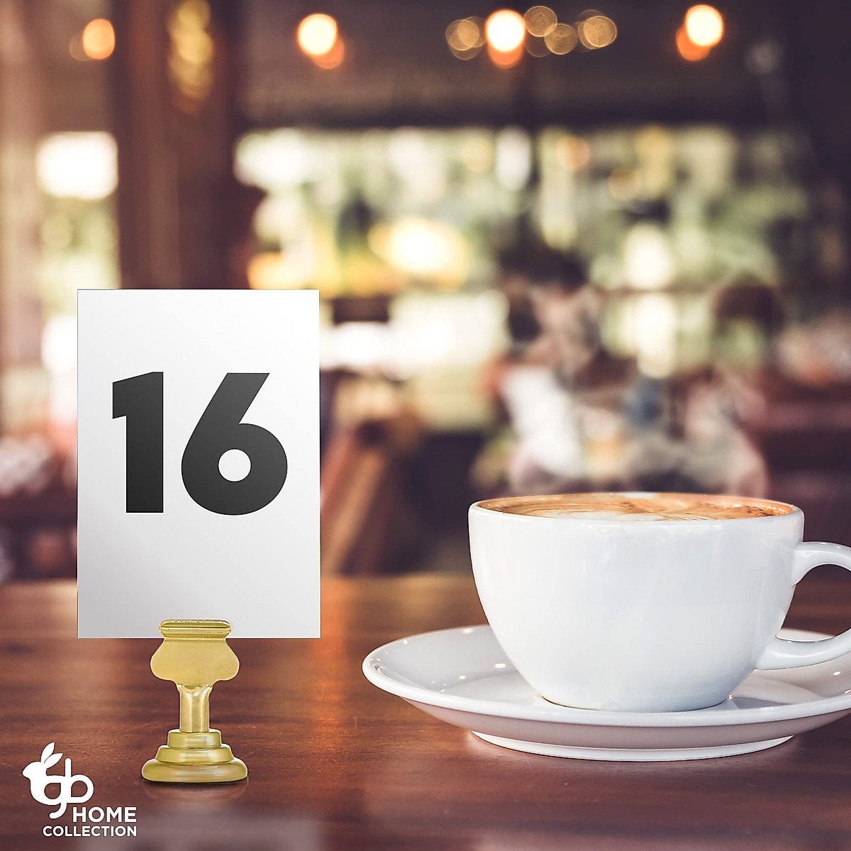 Gray Bunny 16 Pieces Metal Table Number Holders 1.7 Inches Gold Place Card Holder, Table Number Stands, Table Sign Holders, Gold Table Card Holder for Photos, Food Signs, Birthdays, Events