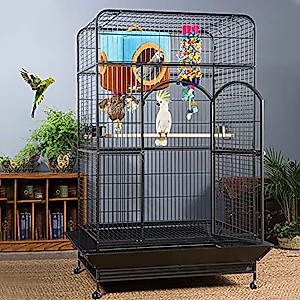 GINDOOR Large Size Parrot Nest House - Winter Warm Bird Snuggle Hut Hanging Birds House Cage Hideaway Cave Bed for Large Birds Amazon Parrots African Grey Cockatoos Macaws