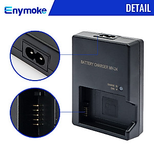 MH-24 Quick Battery Charger Compatible with EN-EL14 EN-EL14A Battery for Nikon D5100 D5200 D5300 D5500 D5600 D3100 D3200 D3300 D3400 D3500 Df Coolpix P7000 Digital SLR Cameras Power Supply