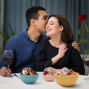 YESJRL Unbreakable Wheat Straw Bowls Set Of 6, 24 Oz Reusable Cereal Dishes Set Microwave And Dishwasher Safe Bowls Serving Salad Pasta Soup In Kitchen Camping Party For Adults And Kids