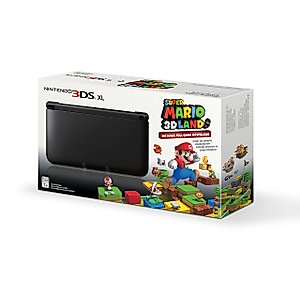 Nintendo Black 3DSXL with Super Mario 3D Land game - Nintendo 3DS