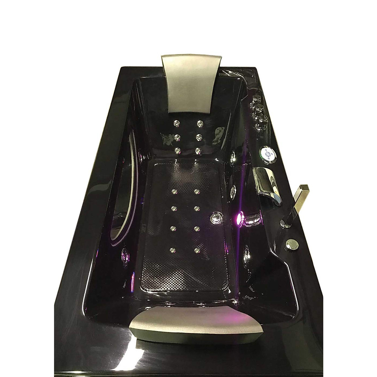 Whirlpool bathtub hydrotherapy black hot tub double pump with 24 jets HYPNOTIC