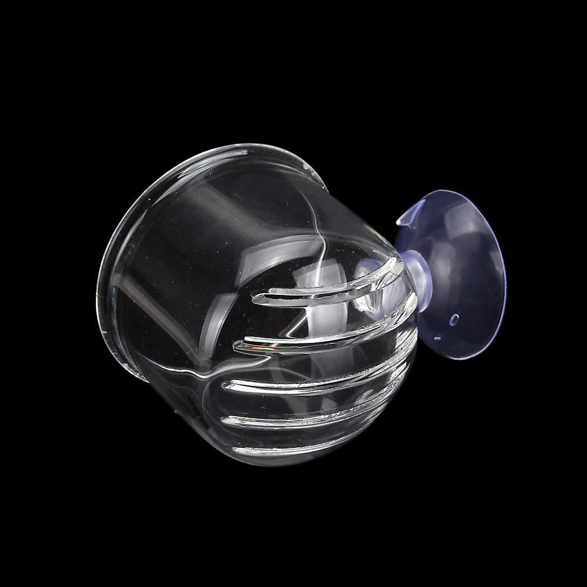 Senzeal 2PCS Large Glass Feeding Cone Cup Plant Cup Brine Shrimp Live Red Worm Fish Feeder for Aquariums with Seam