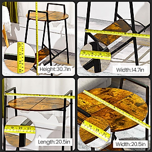 MAWEW Record Player Stand with Vinyl Storage, Measures 20.5 x 20.5 x 30.7 Inches