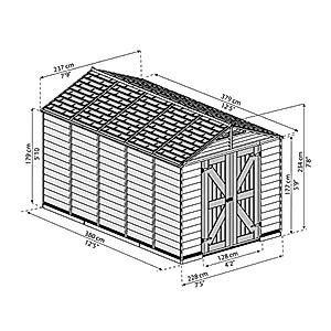 Palram - Canopia SkyLight 8' x 12' Storage Shed - Tan
