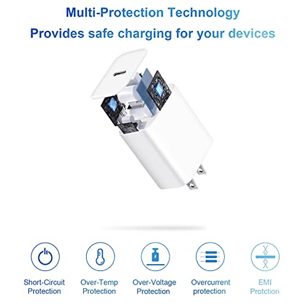 iPhone 14 13 12 Fast Charger [Apple MFi Certified] 20W PD USB C Wall Charger with 6FT Lightning Cable Compatible iPhone 14/14 Pro/14 Pro Max/14 Plus/13/12/11/Pro/Pro Max/Mini/Xs Max/XR/X, iPad