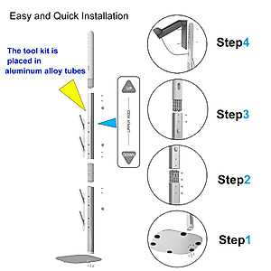 Foho Vacuum Stand Holder Docking Station Compatible for V7 V8 V10 V11 V12 V15 G5 SV21 SV18, Aluminum Storage Bracket Stand Compatible for Handheld Cordless Vacuum Cleaners