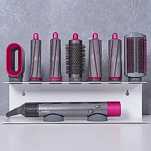 chorten nyima Storage Holder for Dyson Airwrap, 8-Holes Countertop Dyson Airwrap Organizer Wall Mount for Dyson Airwrap Attachments White, Dyson Airwrap Holder