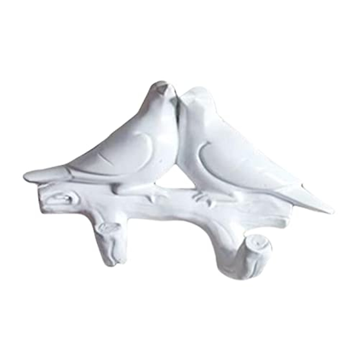 gazechimp Luxury Coat Key Hanger,Resin Bird Wall Decorations,Coat Clothes Towel Hook for Bedroom Home Entryway, White