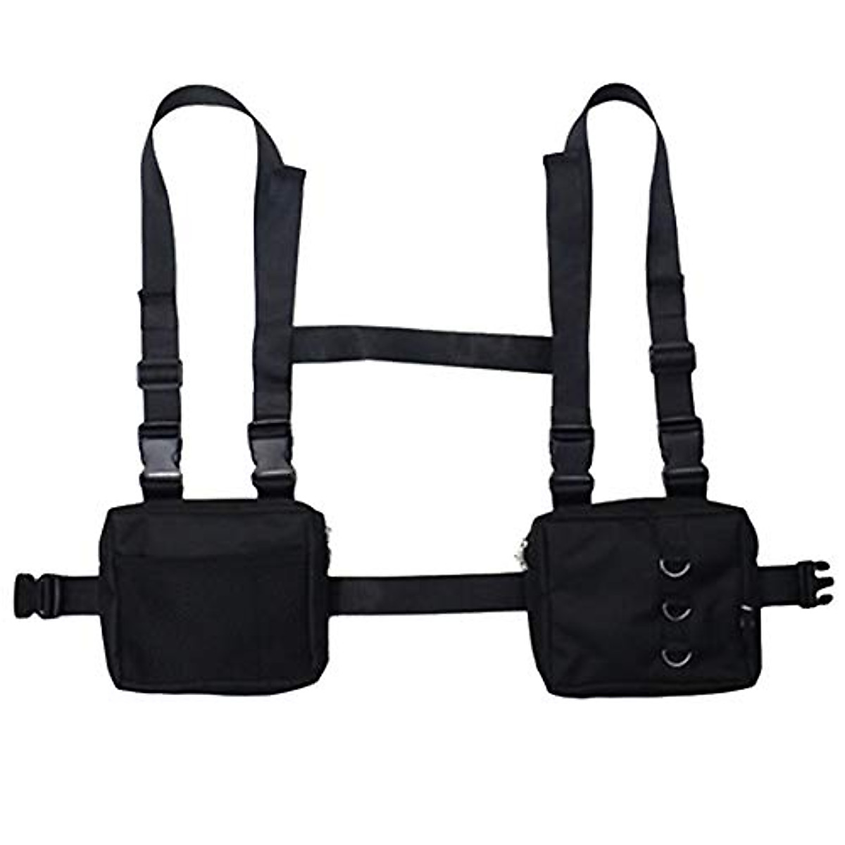Chest Front Bag Hip Hop Hidden Underarm Strap Waist Packs Bag Adjustable Tactical Shoulder Chest Rig Bag Sport Backpack for Men Women