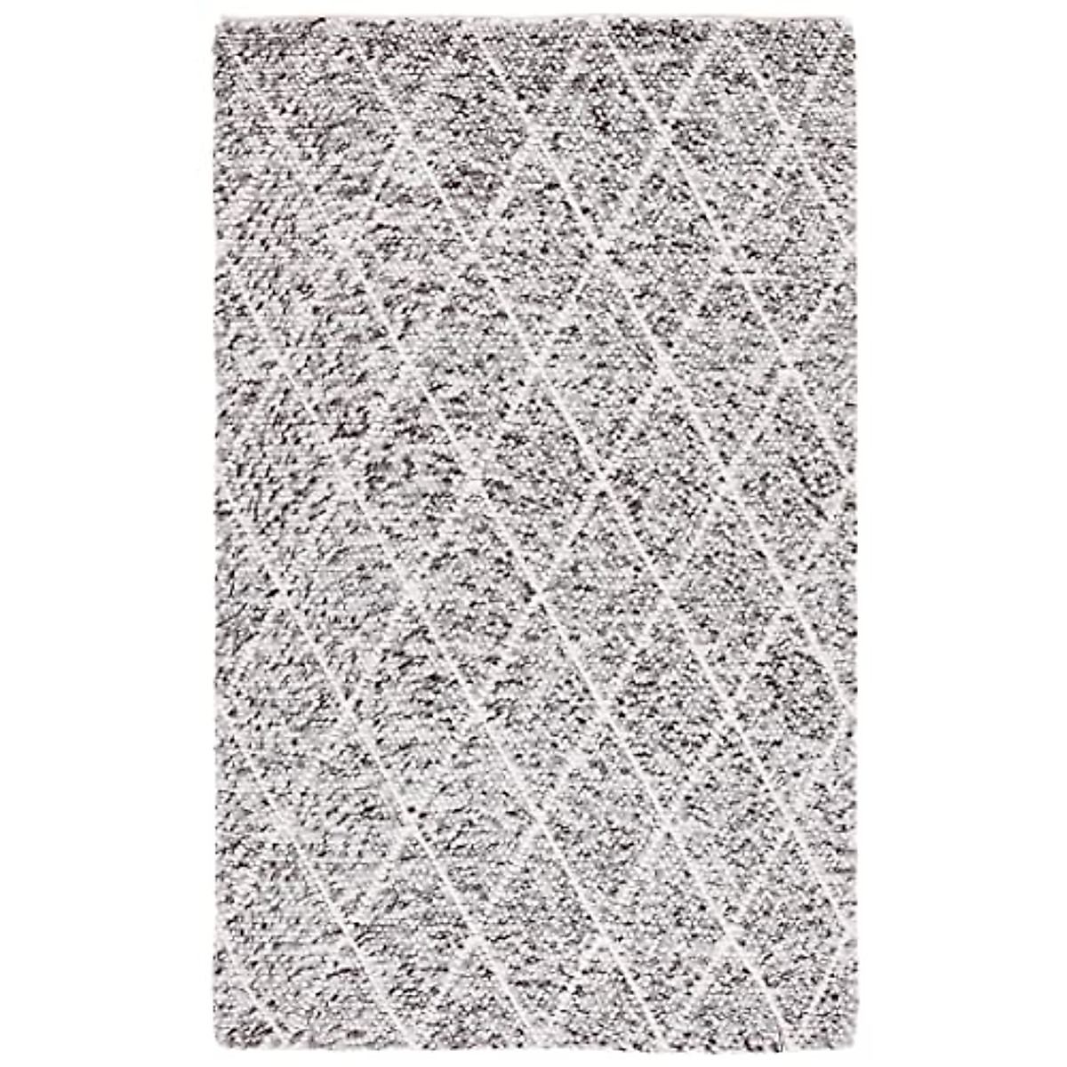 SAFAVIEH Natura Collection 6' x 9' Ivory / Stone NAT712A Handmade Moroccan Trellis Cotton Area Rug