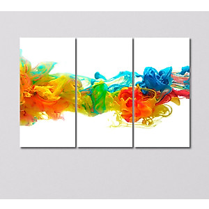Abstract Colorful Ink Splash Canvas Print 1 Panel / 36x24 inches