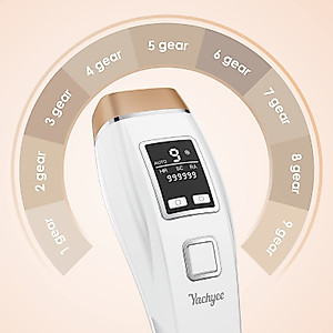 Yachyee IPL Hair Removal Device with Ice Cooling Function for Women and Men Permanent Upgraded to 999,999 Flashes for Face Armpits Legs Arms Bikini Line Comes With Goggles, Corded