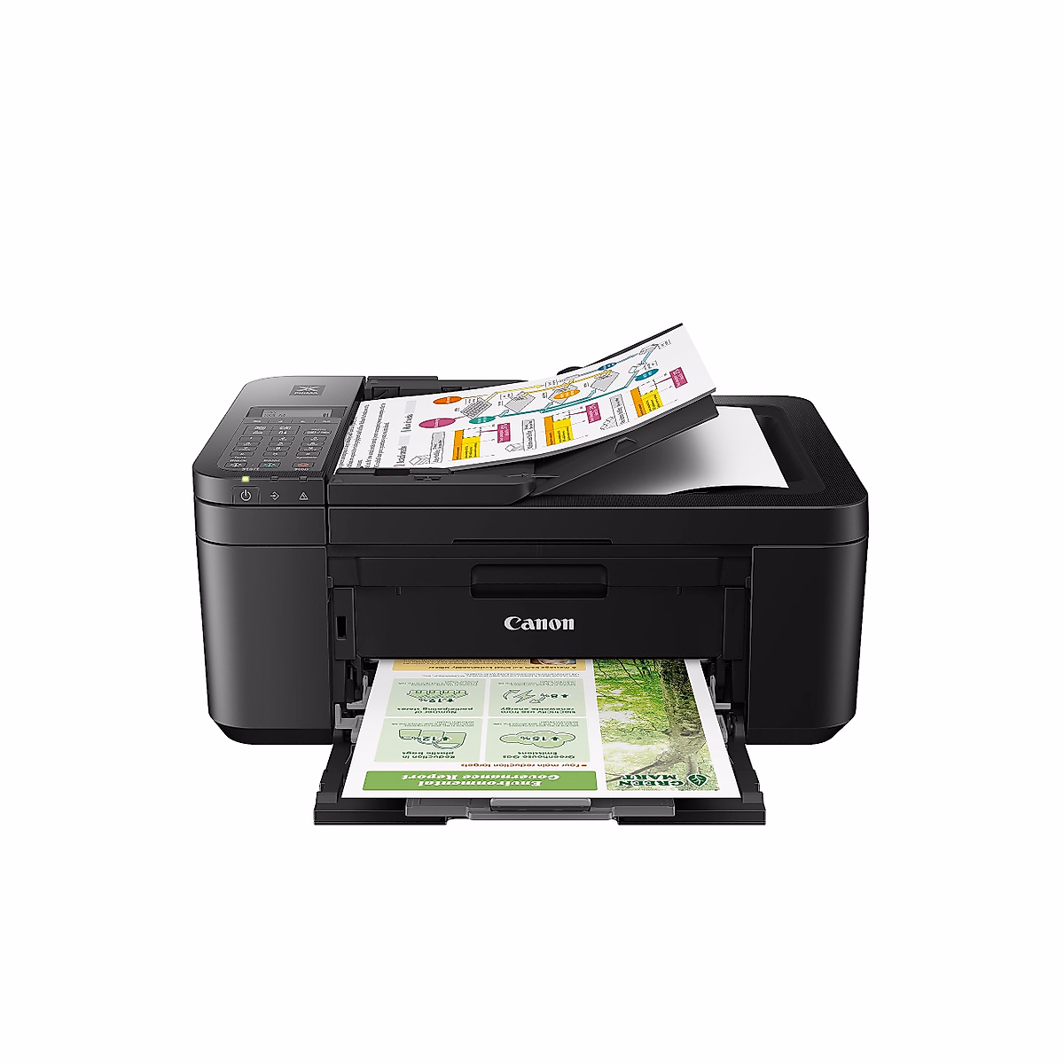 Canon PIXMA TR4720 All-in-One Wireless Printer Home use, with Auto Document Feeder, Mobile Printing and Built-in Fax, Black
