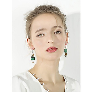 Just Follow Vintag Silver Pendant Earrings Creative Crystal Asymmetric Earrings Charm Women Long Drop Bohemian Earring Jewelry (Vintag Silver Pendant Earrings-Silver)