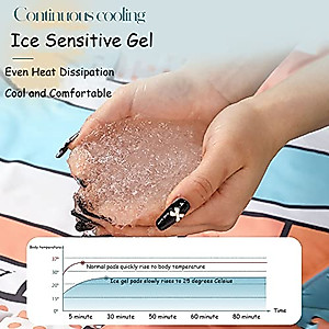 Dog Cooling Mat Pressure Activated Pet Cooling Mat Summer Cooling Pad for Dogs Cats Non-Toxic Self Cooling Gel Mat for Kennels, Floors, Crates and Beds, No Water or Electricity Needed (C,S)