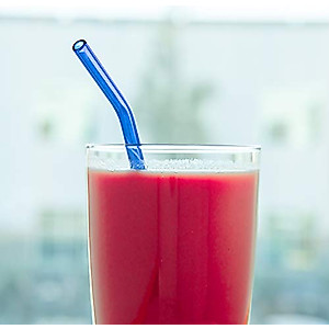 Simplifi It Assorted Color Bent Glass Straw Set with Nylon Cleaning Brushes (11 PC.) - SI-SGL10-11A