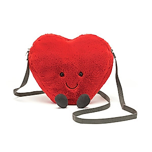 Jellycat Amuseables Heart Plush Bag, 7 inches | Crossbody and Shoulder Purse | Fun and Unique Handbag