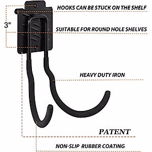 Wallmaster Shelving Hook Organizer Kit,7 Pcs Adjustable Boltless Steel Storage Hanging Accessories for Rack,Garage Tool System Heavy Duty for Ropes,Utility,Bulk Items and More Equipment