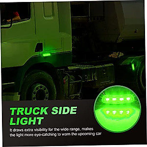 Mikinona 4pcs Boat Trailer Kit Turning Light Trailer Side Light Signal Side Marker Light Abs Truck Green LED Truck Tail Truck Indicator Light