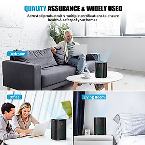 Air Purifiers for Bedroom HEPA Air Purifier with Aromatherapy Function, Air Filter with Sleep Model, 24db Filtration System Air Cleaner for Bedroom Office Living Room Kitchen,Grey