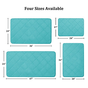 chakme Memory Foam Bath Mat 17" X 24", Super Soft Absorbent Bathroom Mats, Non Slip Bathroom Rugs, Machine Washable Bath Rugs for Bathroom Floor, Teal