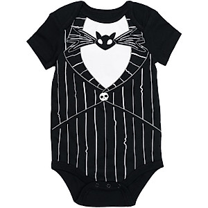 Disney Nightmare Before Christmas Jack Skellington Sally Newborn Baby Boys 5 Pack Bodysuits Multi 3-6 Months