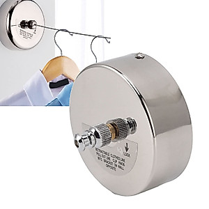 Tissting Retractable Clothesline 304 Stainless Steel Auto Retraction Clothes Line Dryer Double Pulley Laundry String for Bathroom, Laundry, Hotel(3.8m)