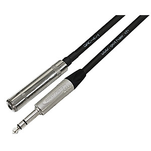10 Foot - Gotham GAC-4/1 Star-Quad Stereo Headphone Extension Cable & Neutrik TRS Plug to Neutrik-Rean ¼ inch 3-Pole Jack + 3.5 mm Plug to ¼ inch Jack Adapter - Custom Made by WORLDS BEST CABLES