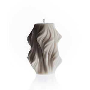 LAWA Cascading Wave Candle - Large Beautiful Handmade Pillar Scented Soy Wax Candle Elegant Bubble Aesthetic Candle Housewarming Gift Home Room Shelf Decor Idea White (Small)