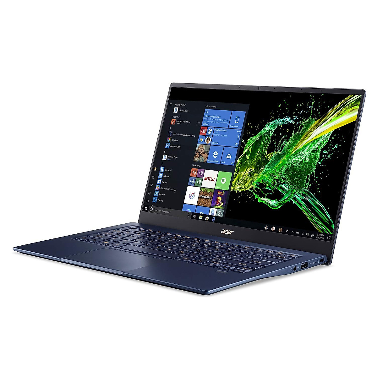 Acer Swift 5 Ultra-Thin & Lightweight Laptop, 14" Full HD IPS Touch, 10th Gen Intel Core i7-1065G7, 8GB LPDDR4, 512GB PCIe NVMe SSD, FP Reader, Wi-Fi 6, Back-lit Keyboard, Windows 10, SF514-54T-76PY