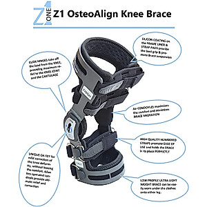 Z1 K4 OsteoAlign Hinged Knee Brace - Knee Support for ACL, MCL, Ligament Sports Injuries, Arthritis (OA), Meniscus Tear, Relief from Knee Joint Pain with Side Stabilizers for Men & Women Size (XL)