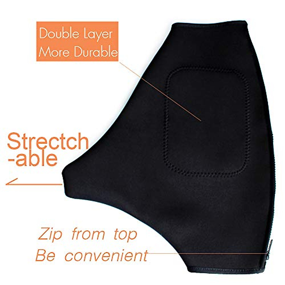 Ugotfeels Neoprene Cover for Hi-Lift Jack & Other Farm Jacks | Easy to Cover | More Thick& Durable - Black