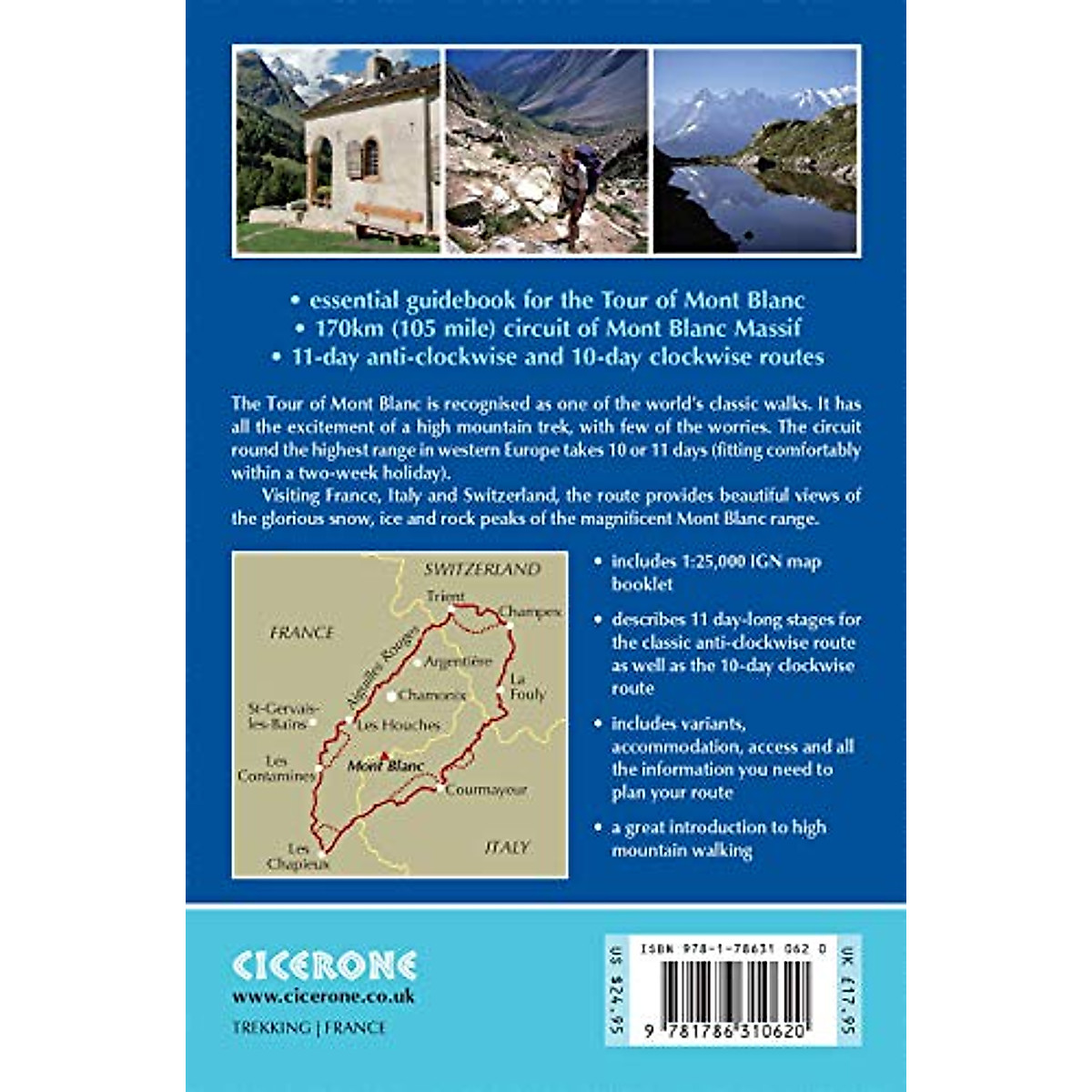 The Tour of Mont Blanc: Complete two-way trekking guide (Cicerone Trekking Guides)
