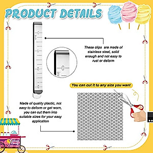Juexica Sets Cotton Candy Mesh Clip Stabilizer Kit White Cotton Candy Machine Supplies Reusable Candy Making Accessories Compatible Cotton Candy Machine Candy Floss Maker Kitchen 4.25 x 0.5 inches