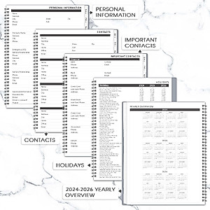 2024-2026 Monthly Planner - Monthly Planner from July 2024 to June 2026, Monthly Planner 2024-2026, 9'' x 11'' Grey