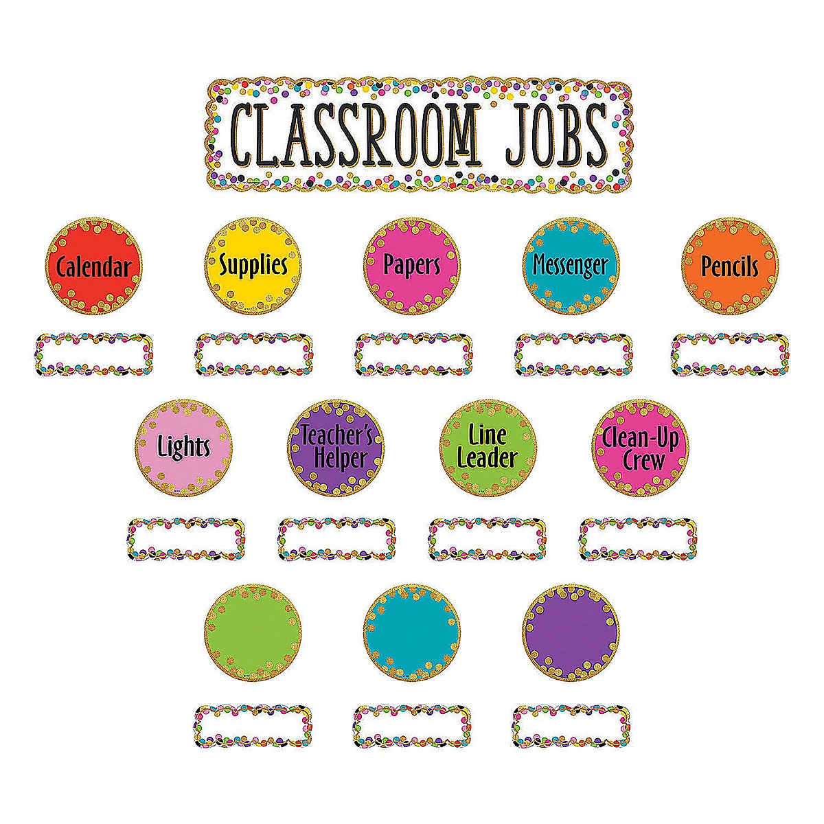 Confetti Classroom Jobs Bb Set - 49 Pieces - Educational And Learning Activities For Kids