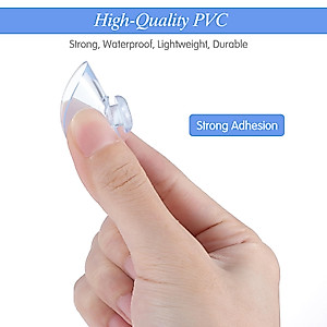 24Pcs Small Suction Cups,Glass Suction Cups 1.6Inch Clear PVC Rubber Window Suction Cups without Hooks,for Home Kitchen and Bathroom Windows Glass Doors