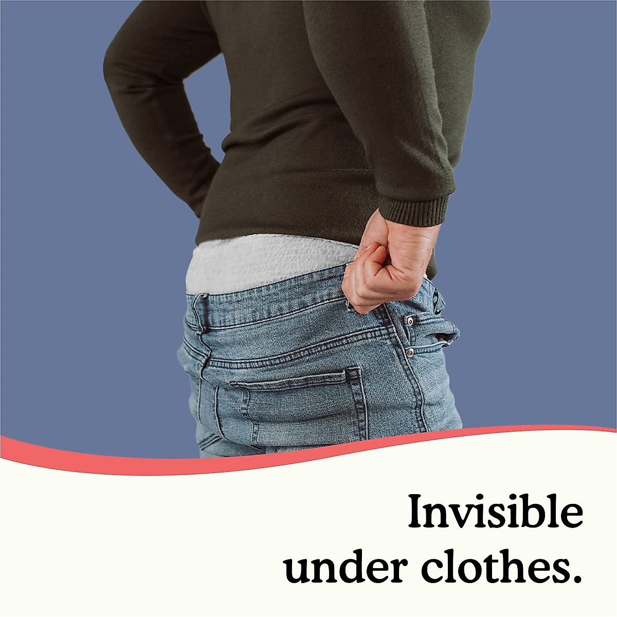 Because Maximum Incontinence Underwear for Men - Heavy Bladder Leak Protection, Ideal for Overnight Leakage, Sleek, Invisible Fit, Grey, Small/Medium -Absorbs 4 Cups - 80 Count (4 Packs of 20)