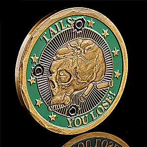 Good Luck Heads Tails Challenge Coin，Heads We Win Tails You Lose