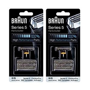 Braun Series 5 Combi 51s Foil And Cutter Replacement (Formerly 8000 360 Complete Or Activator), Super Size Value Package 2- Replacements