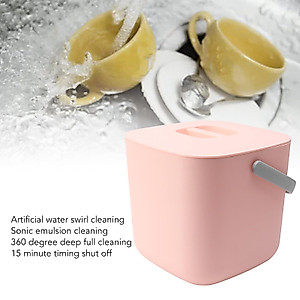 Portable Dishwasher Countertop, Mini Dishwasher 18W 8.5V 2A 2000mah Bucket Dishwasher for Dishware Fruit Vegetable for Home Apartment Kitchen Restaurant Office ()