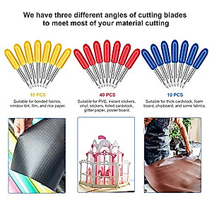 DERFILIN 60PCS Fine Point Blades for Cricut Explore Air 2/Air 3/Maker 3，Replacement Blades for Cricut Cutting Machines