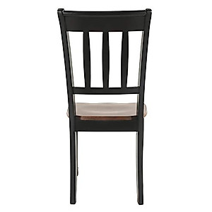 Signature Design by Ashley Owingsville Modern Farmhouse Dining Room Side Chair, 2 Count, Black and Brown