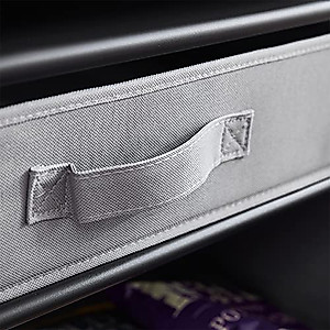 Fridge Stand Supreme - Drawer Organization - Black Frame with Gray Drawers