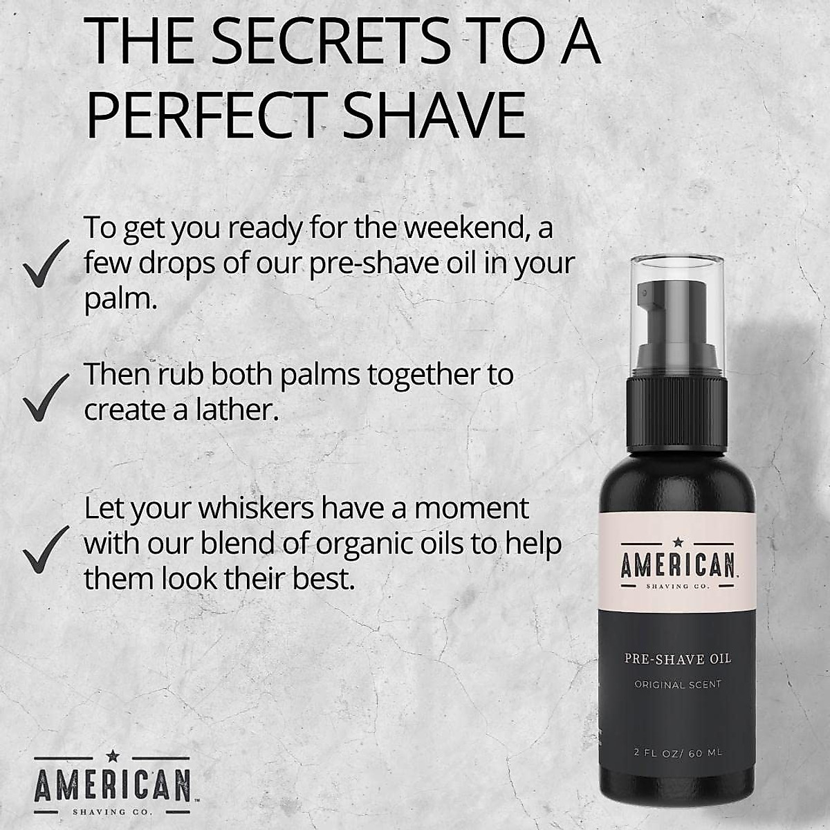 Pre-Shave Oil for Effortless, Smooth & Irritation-free Shave, For Men’s Skin Care Natural Handcrafted Blend Argan & Jojoba Oil, Protects Razor Burn, Premium Pre-Shave Oil by American Shaving Co - 2 Oz