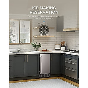 Northair Untercounter Freestanding Ice Maker Daily 80lbs Commercial Built-in Machine with Scoop