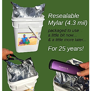 Wheatland™ White Sugar • Delicious • USA grown • 20 lbs Bulk • Mylar and Bucket Provide 25 Year Shelf Life • Emergency Food Storage • High Trust Seller • 40 Year Legacy of Prepping