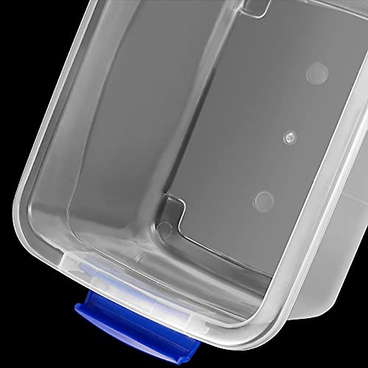 HAKZEON 4 Pack 6 Quart Plastic Storage Bins with Lids and Handles, Plastic Storage Boxes with Lids, Small Latch Boxes for Storing Snacks, Towels, Toys, Beverages, Crafts, Cosmetics