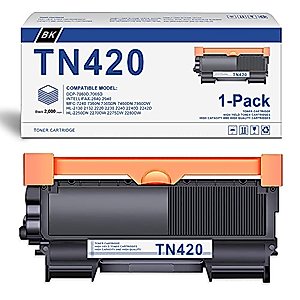 Hydr (Black,1-Pack) Compatible TN-420 Toner Cartridge Replacement for Brother TN420 DCP-7060D DCP-7065D Intellifax 2840 Intellifax 2940 HL-2130 HL-2132 HL-2220 Printer Toner Cartridge